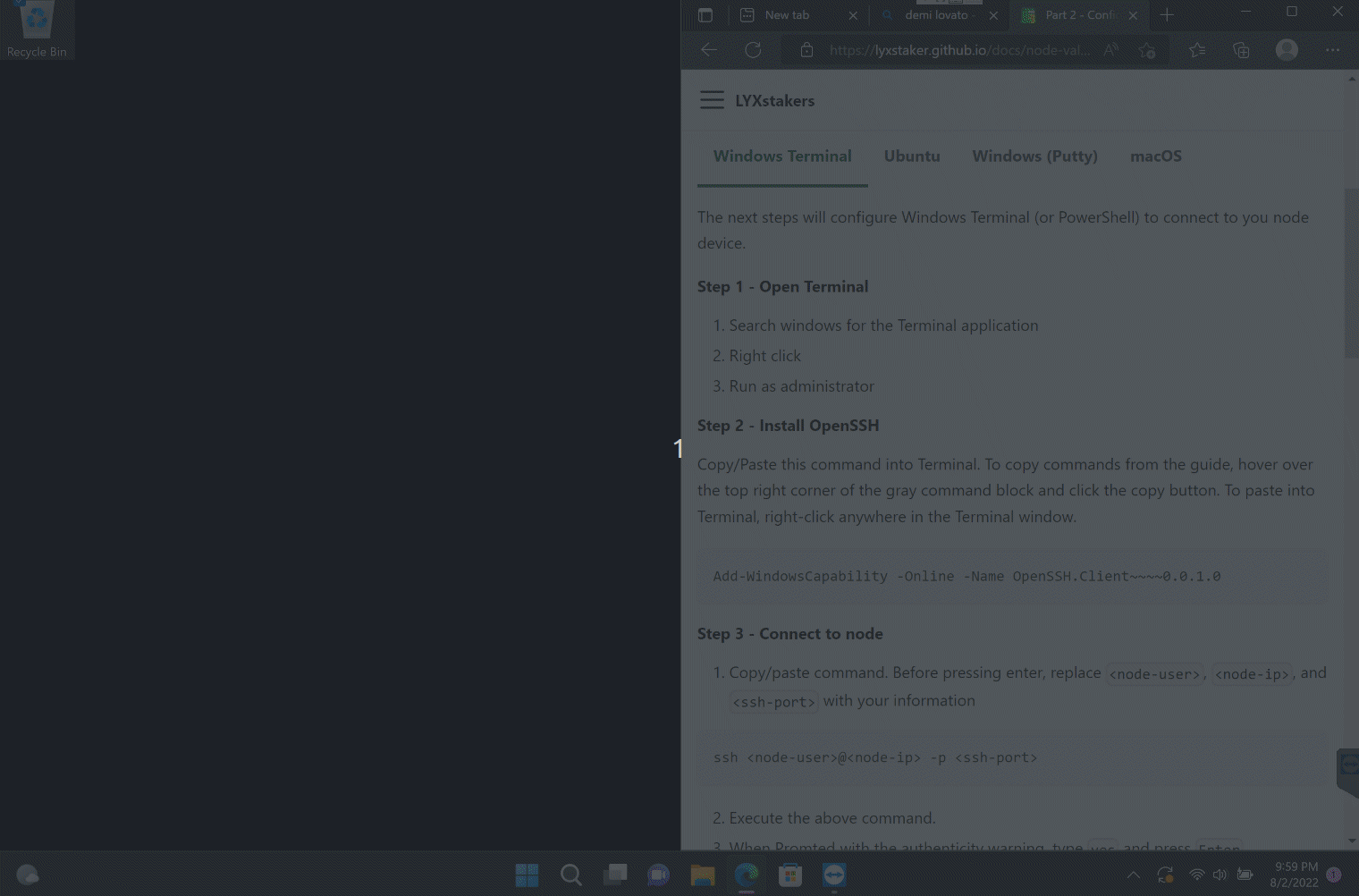 Part 2 - Configure SSH | Validator Resources